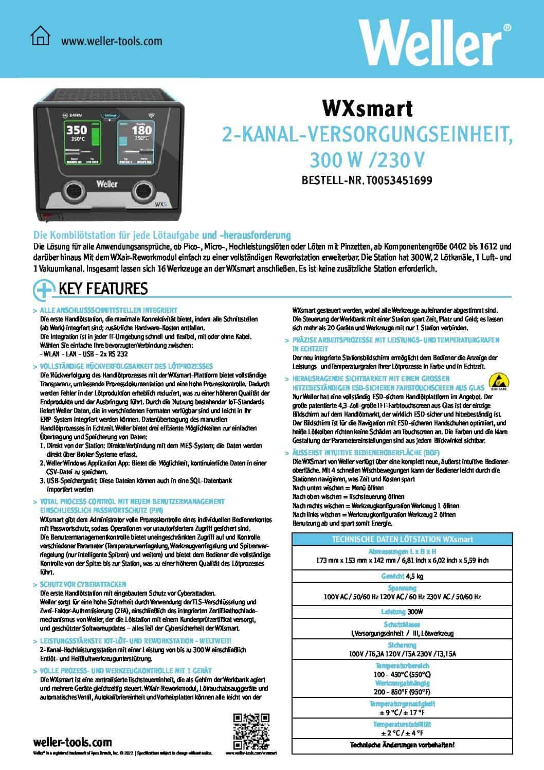 Weller WXsmart Connecting the Future of Soldering 4.0 - Simpex ...