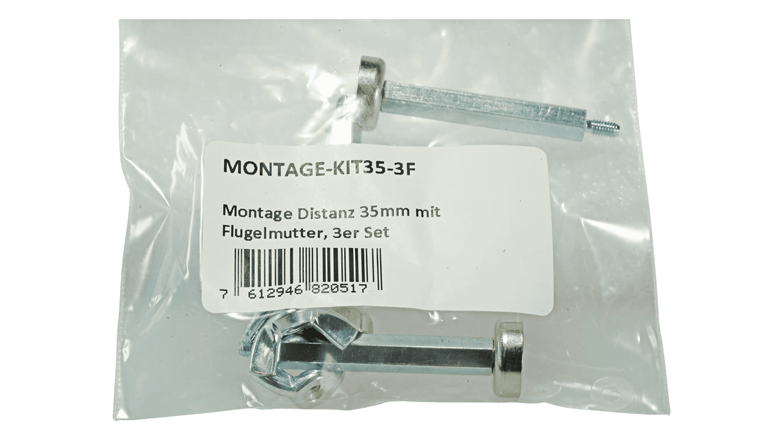 LED MODULE MONTAGE-KIT MIT 3 MAGNETEN UND FLÜGELMUTTER, 35MM - Simpex Electronic AG