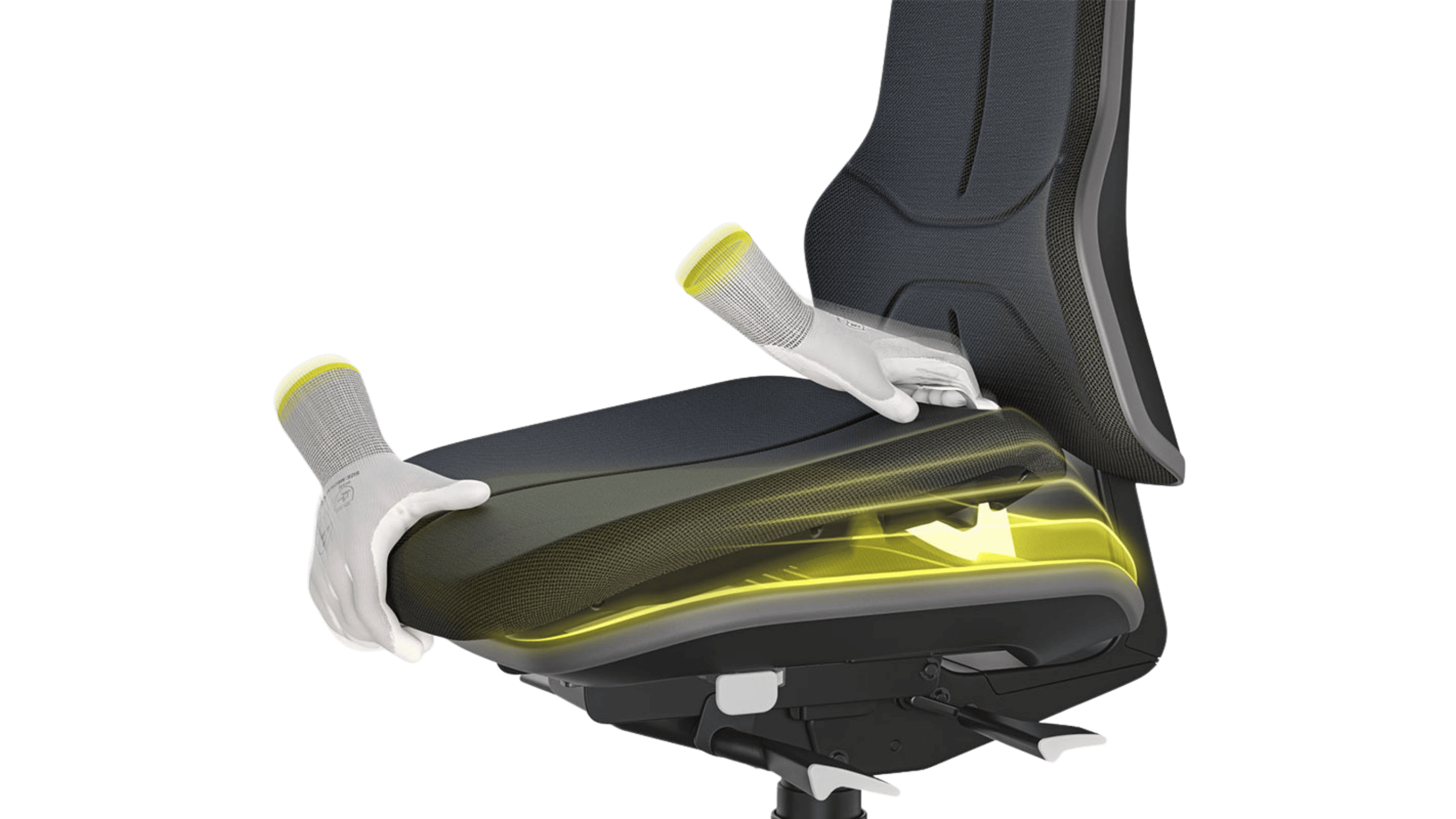 - BIMOS - Bimos NEON 1 ESD Arbeitsstuhl mit Gleiter und Polster, 450-620mm