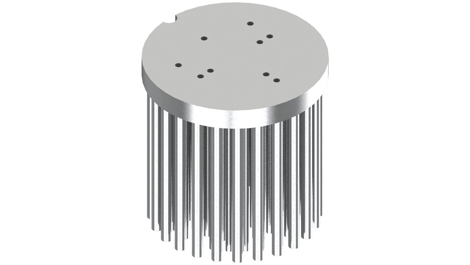 LPF6768-ZHP-B - LED pin fin heat sink, ø67mm, H 68mm, Base 8mm, Zhaga ...