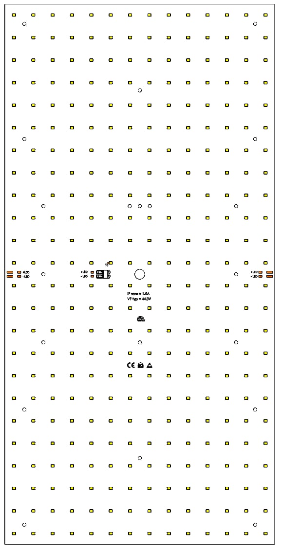 LED module 540x270mm / 3000K / CRI >90 / 336LED - Simpex Electronic AG