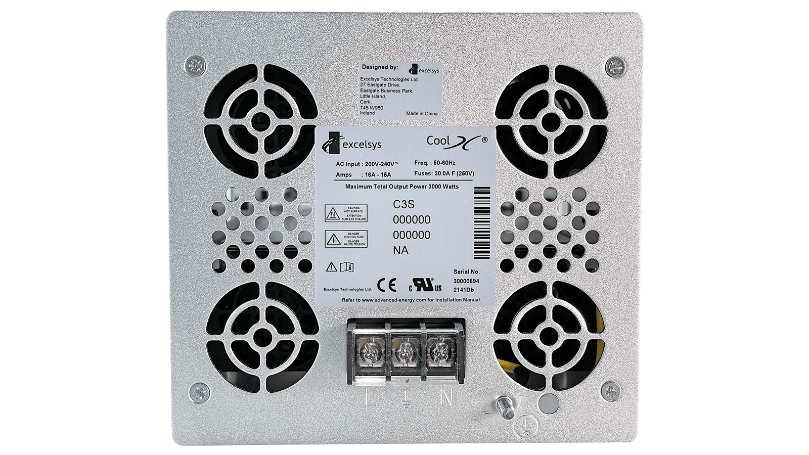 C3M000000000000NA - Excelsys - CoolX Power Pac 3000W 12-Slots Medical
