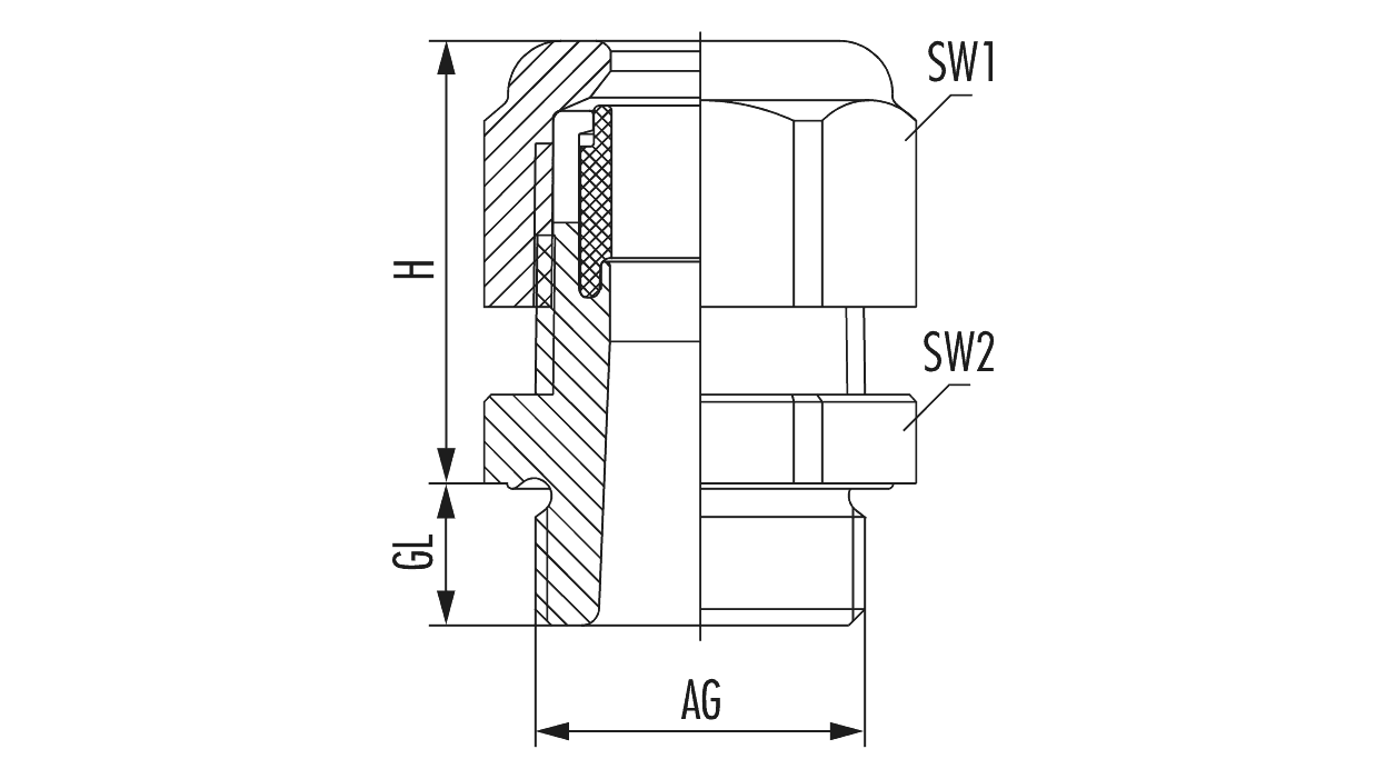 HSK-K-PVDF M20 x 1.5 - Simpex Electronic AG