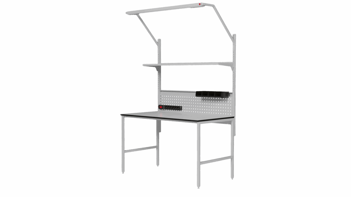 Reeco - ESD table ECO width 1330 x depth 700 mm, height adjustable 730 ...