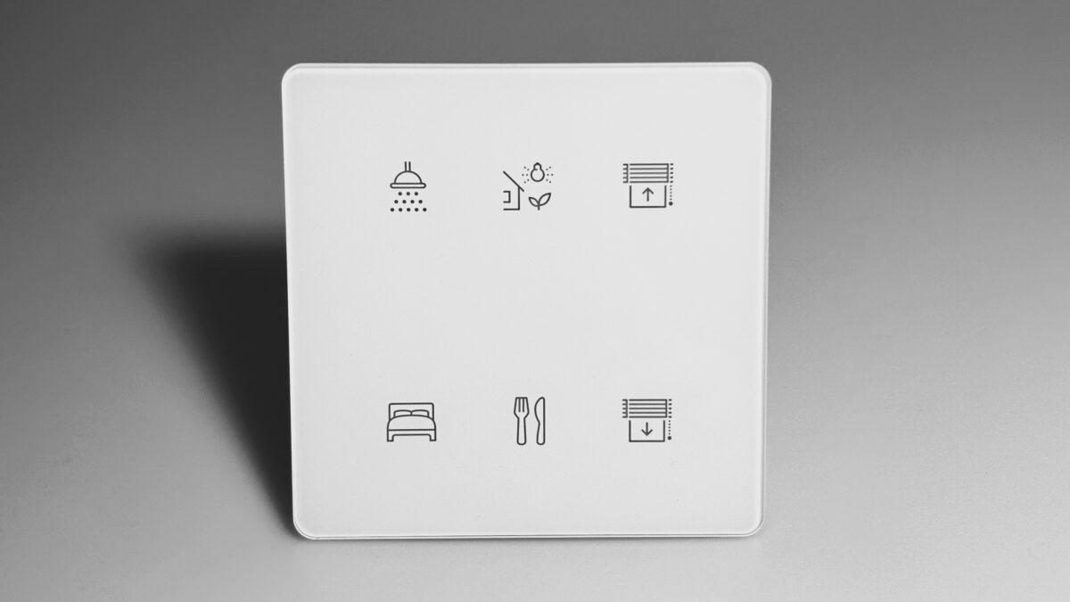 EVYTRA Casambi Flush Mount Switch, 2, 4 oder 6 Tasten, schwarz oder weiss - Simpex Electronic AG