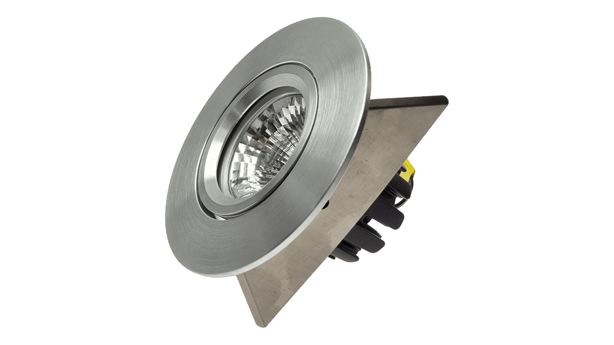 LUS50 Deckeneinbau Fassung, Alu gebürstet, Drm. 68-80mm Ausschnitt ...