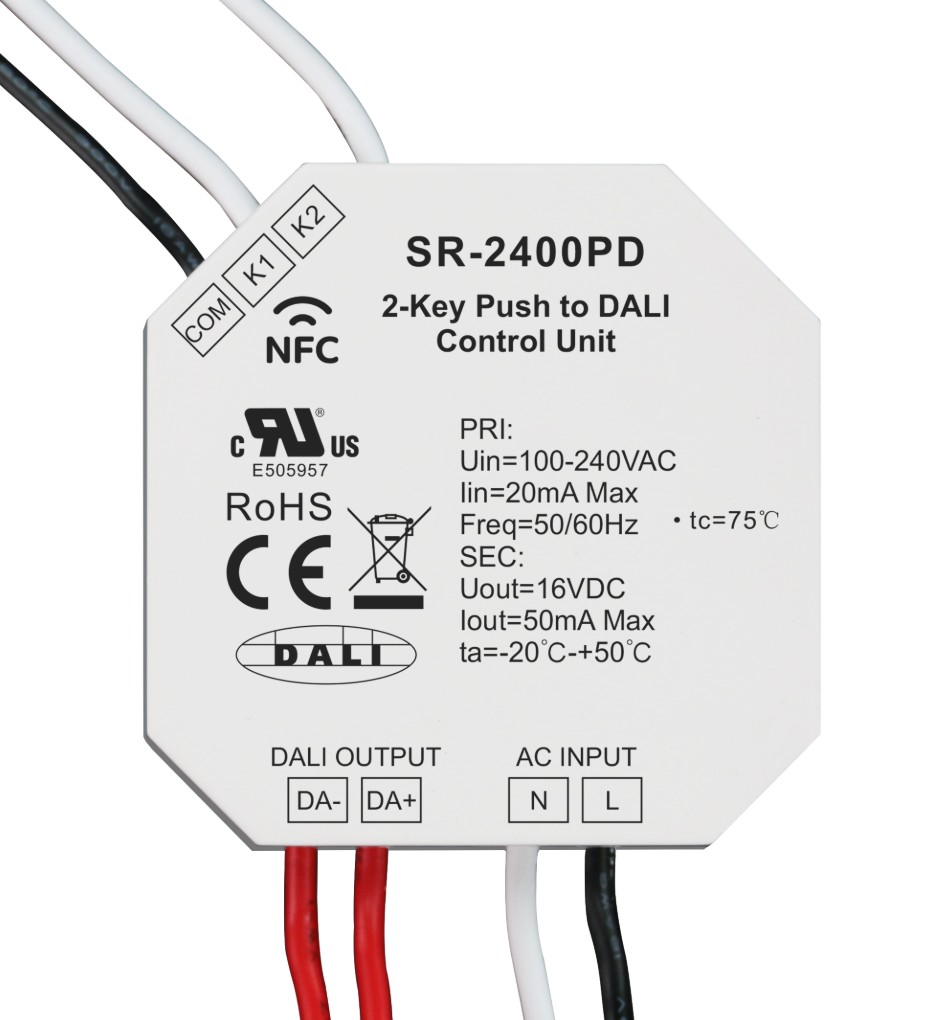 Sunricher - NFC-programmable 2-button control unit for DALI2 DT6/DT8